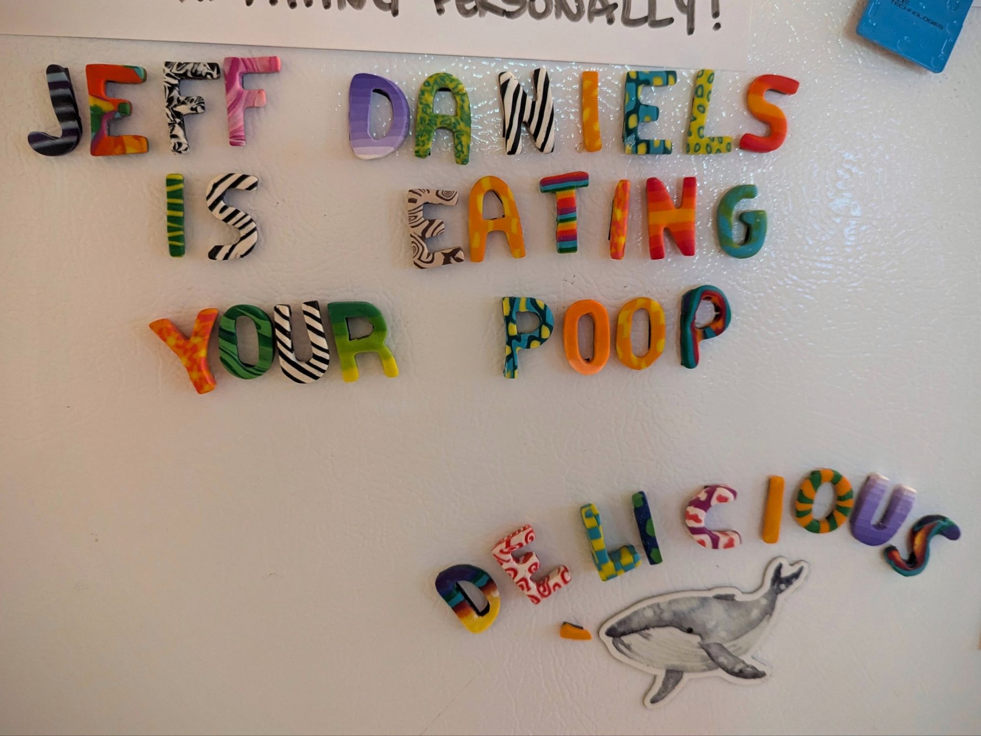 There’s poop on my fridge.